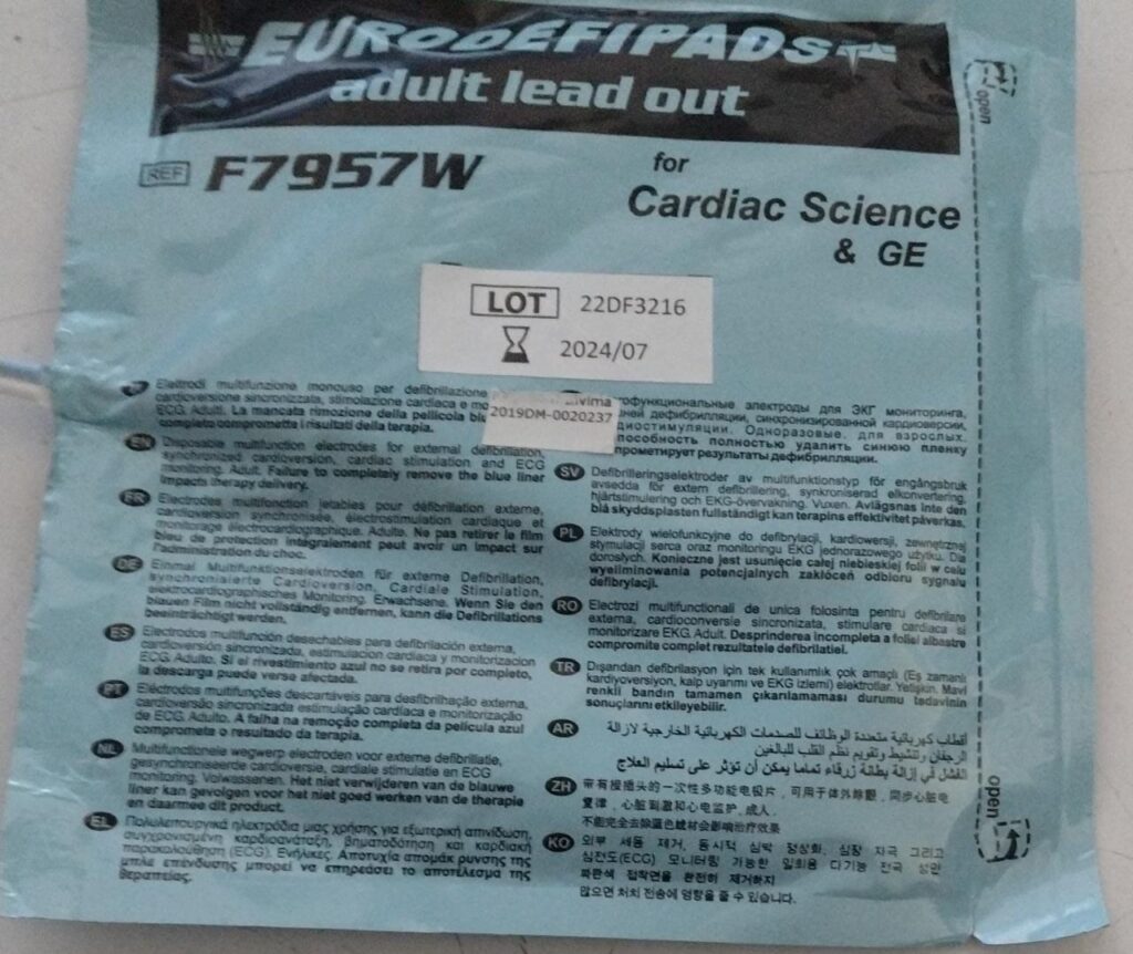 Parche para DEA Cardiac Science, Powerheart aed G3 – Equipos Médicos de ...